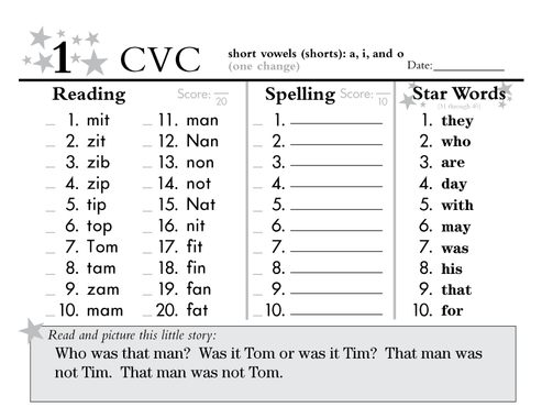 Seeing Stars® Easy CVC Workbooks – Gander Publishing