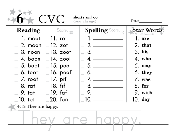 Seeing Stars® Easy CVC Workbooks – Gander Publishing