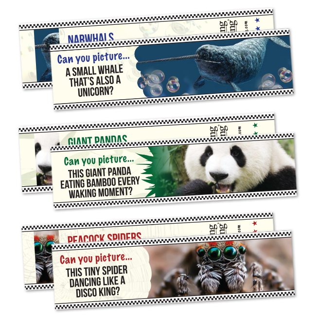 Sticker and Bookmark Set (includes 50 stickers and 50 bookmarks ...