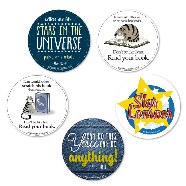 Sticker and Bookmark Set (includes 50 stickers and 50 bookmarks ...